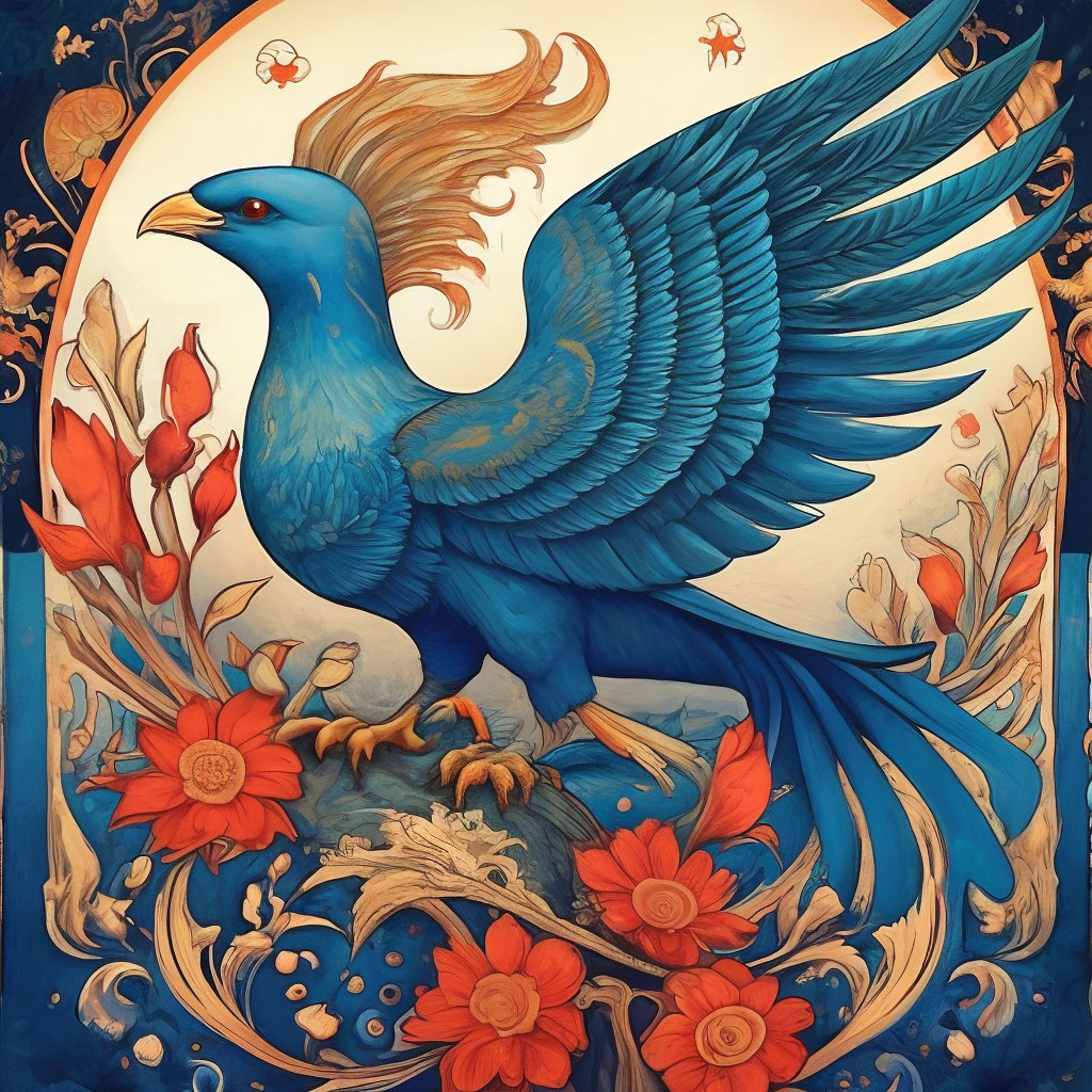 "The bird Sirin Russian mythology illustration" — image created in ...