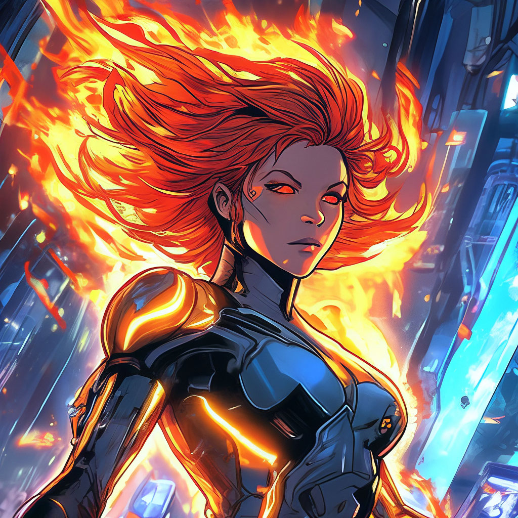 "Phoenix-personality" — image created in Shedevrum