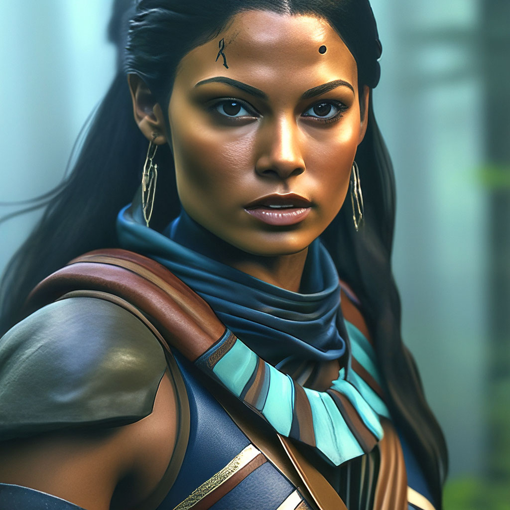 "Pocahontas In The Style Of Mass Effect Real Photo Hyperdetalization ...