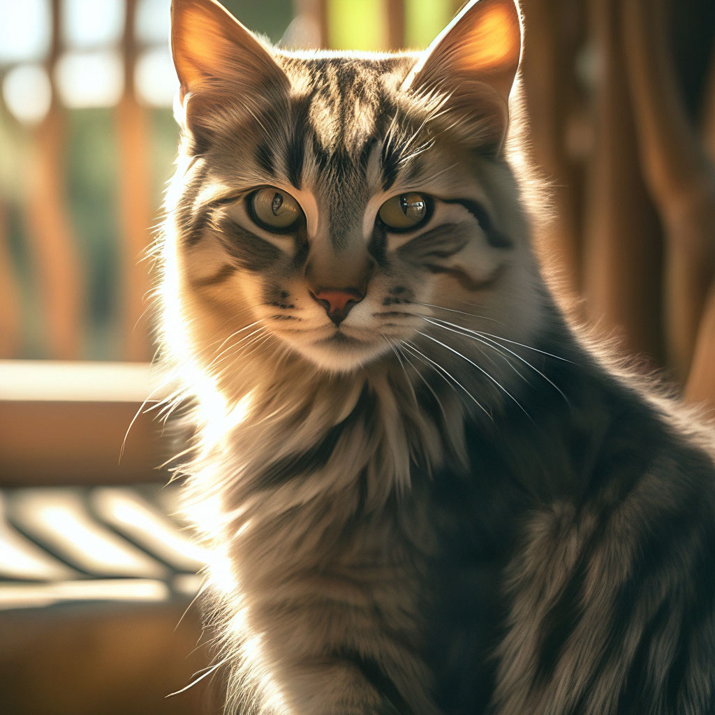 "Sad cat stands in the shade while other animals play , aesthetically ...