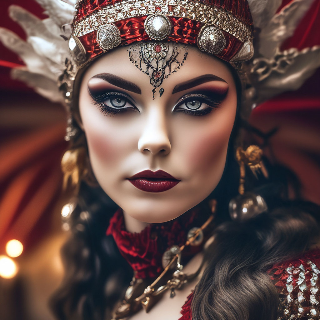 "Unusual image,circus performers,circus, professional makeup big brown ...