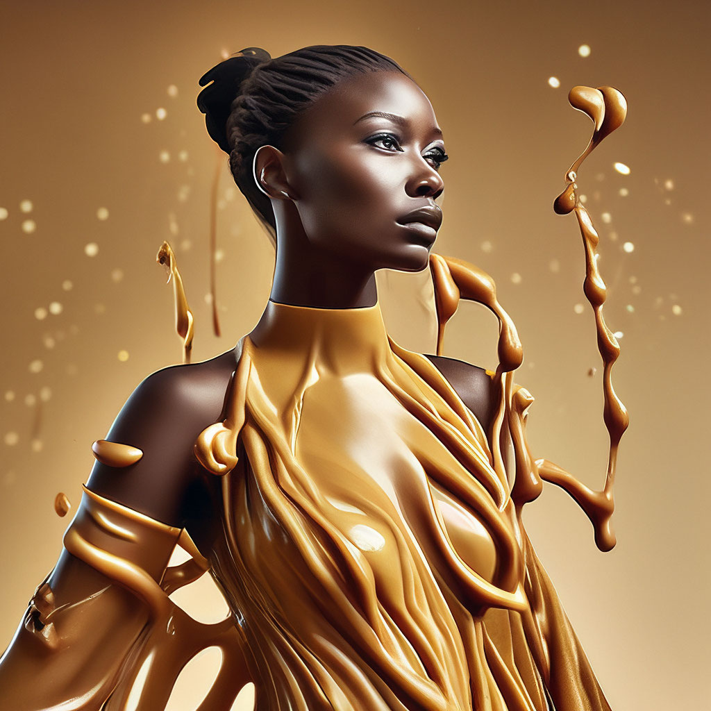 "Yammy caramel dress. food fashion foto style an African model with her ...