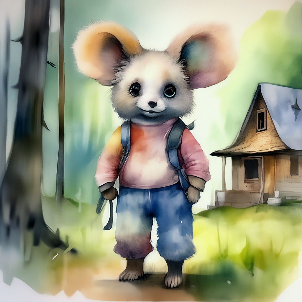 "Cute little fuzzy, round eyes, slightly crooked mouth, long ears ...