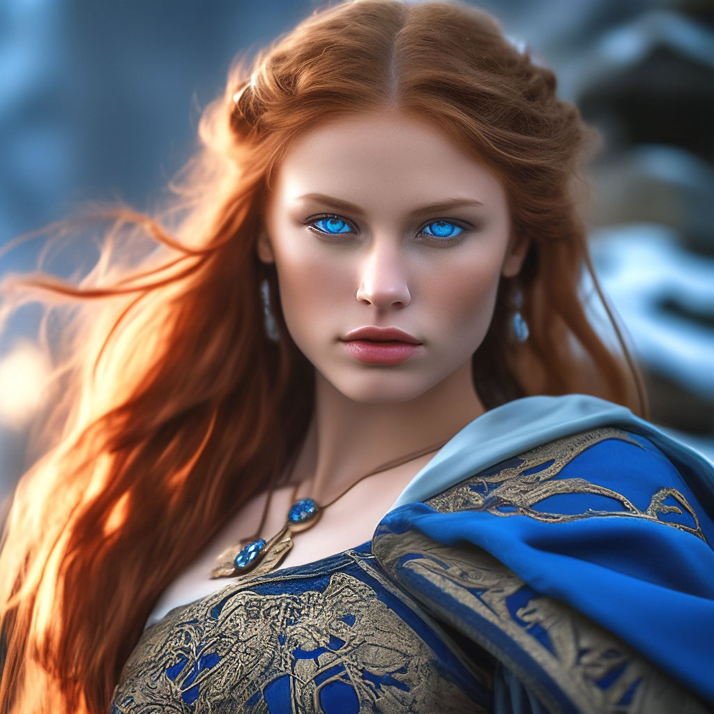 "A beautiful girl of Scandinavian appearance, the image of the Greek ...