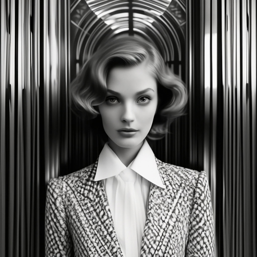 "Young Wendu, fashion shot Parkinson. The hotel's Art Deco elevator ...