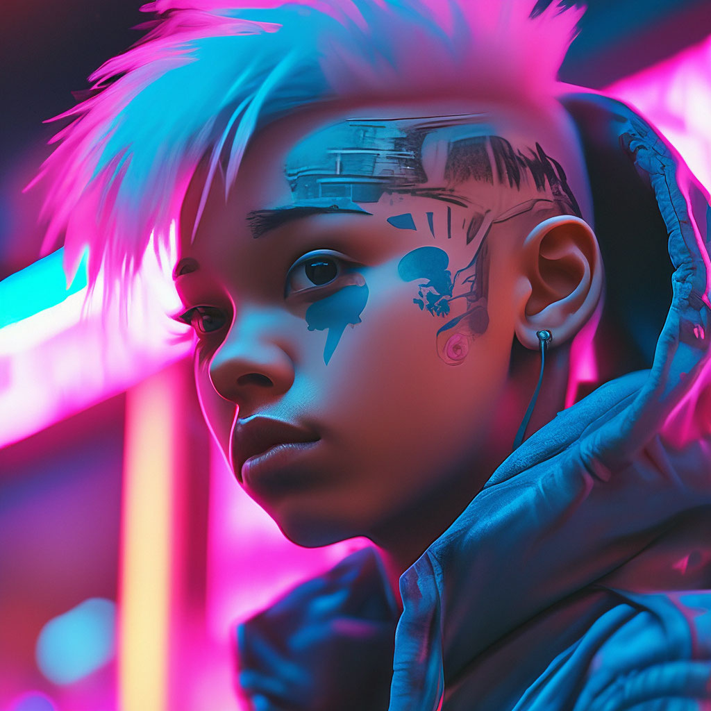 "You fell in love with a punk, my hooligan" — image created in Shedevrum