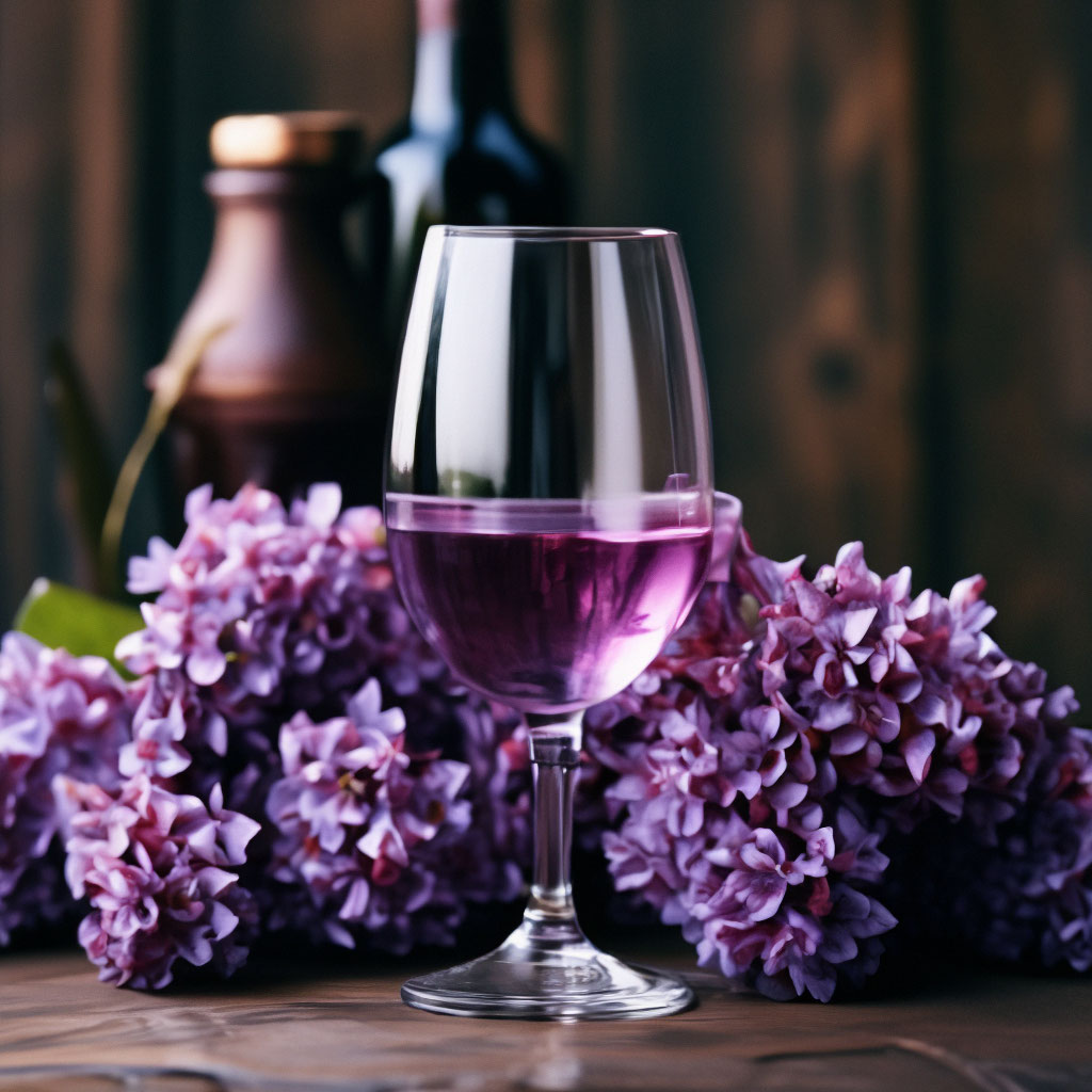 "Lilac wine, detailed, 4k" — image created in Shedevrum