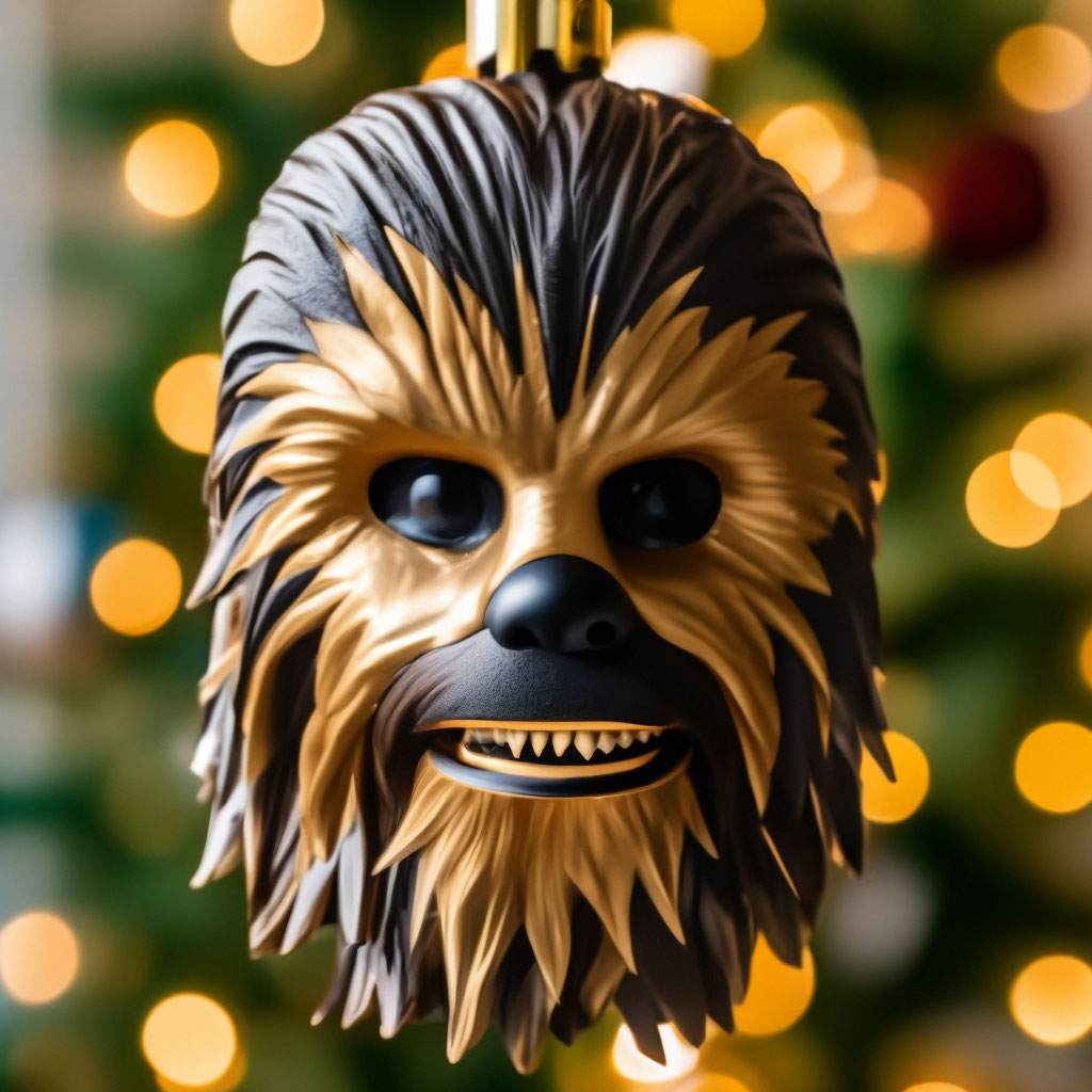 "🎄 Christmas Tree ball Chewbacca head, 64K, beautiful, high resolution ...