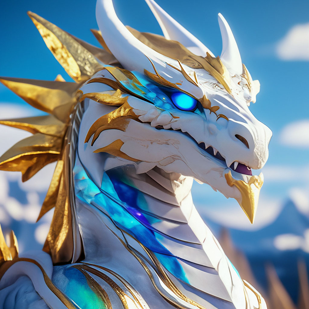"Beautiful elemental golem dragon in the style of Princess Celestia ...