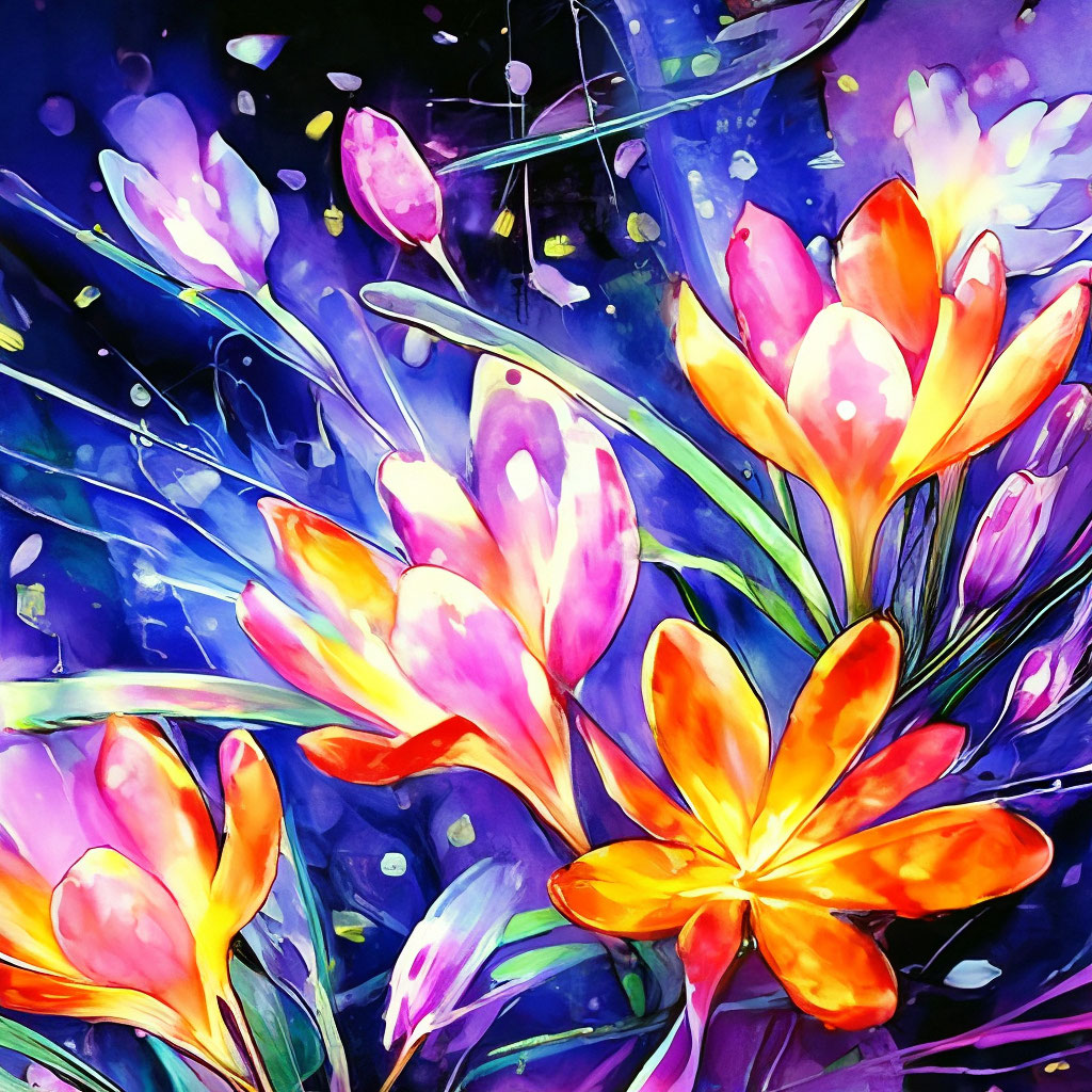 "The first day of spring,juicy,bright,delicate watercolor ,fabulous ...