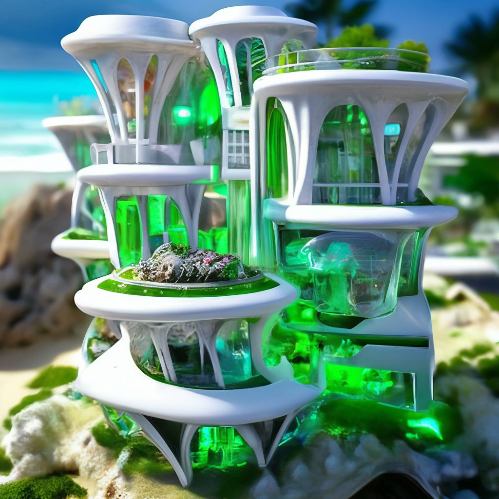 "Real houses of the future, shapes and colors of crystals, as usual ...