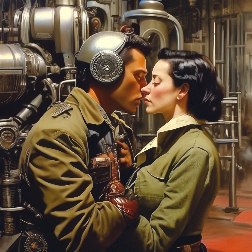 "A conciliatory kiss" — image created in Shedevrum