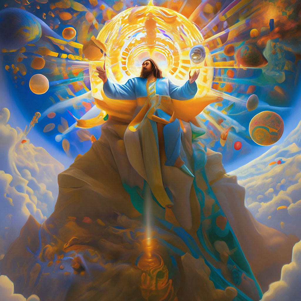 "The creator of the world" — image created in Shedevrum