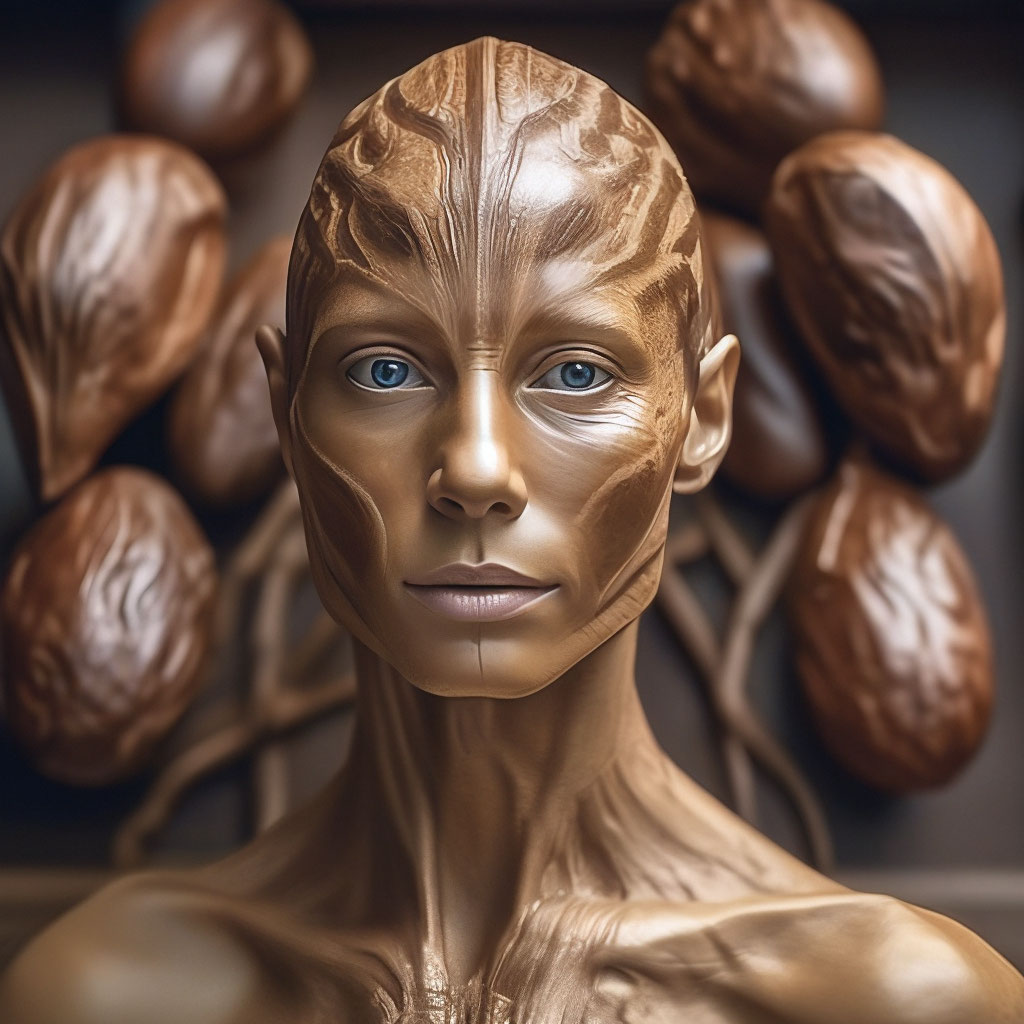 "Anthropomorphic walnut professional photo,drawn faces,5d, realistic ...
