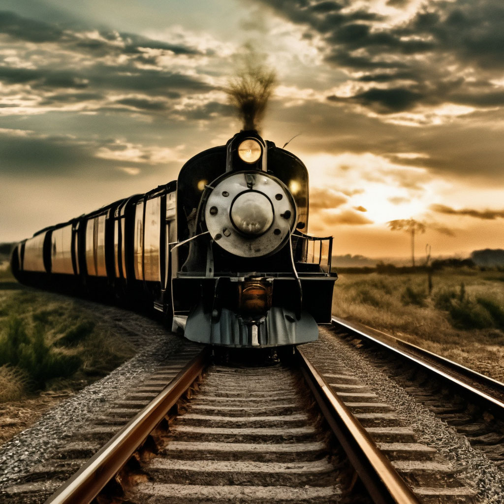 "Train Kept A Rollin'" — image created in Shedevrum