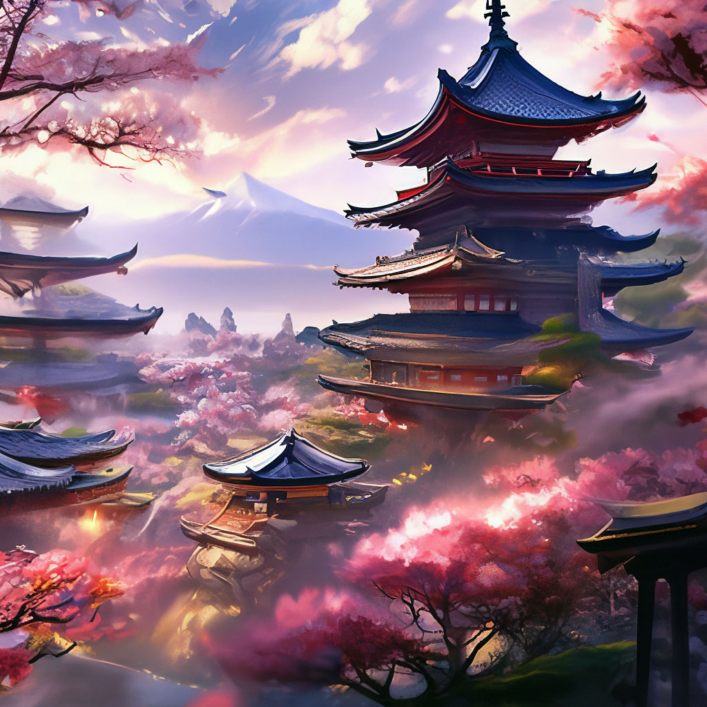 "Japanese city,landscape,juicy watercolor, photo portrait photorealism ...