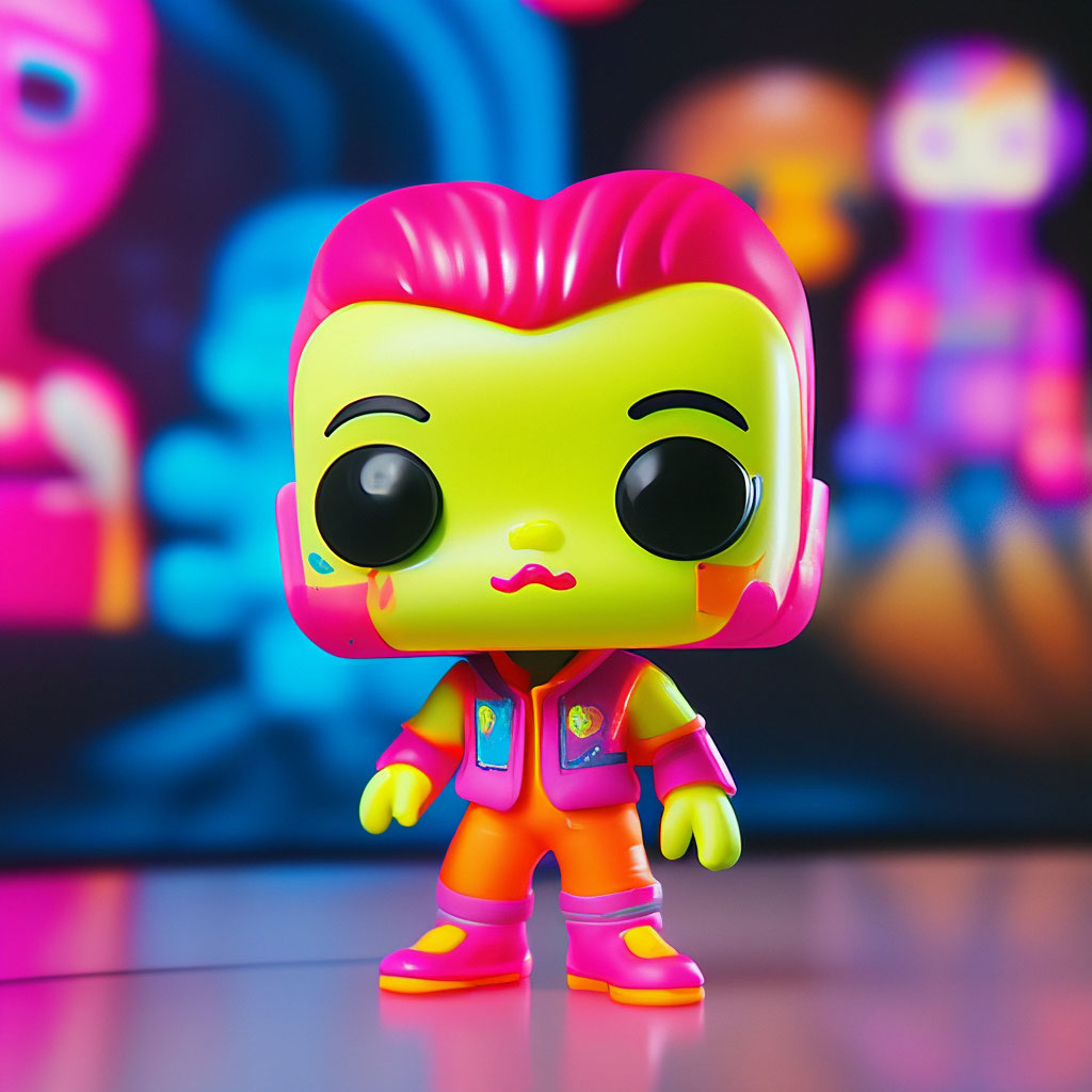 "Funko POP Neon" — image created in Shedevrum