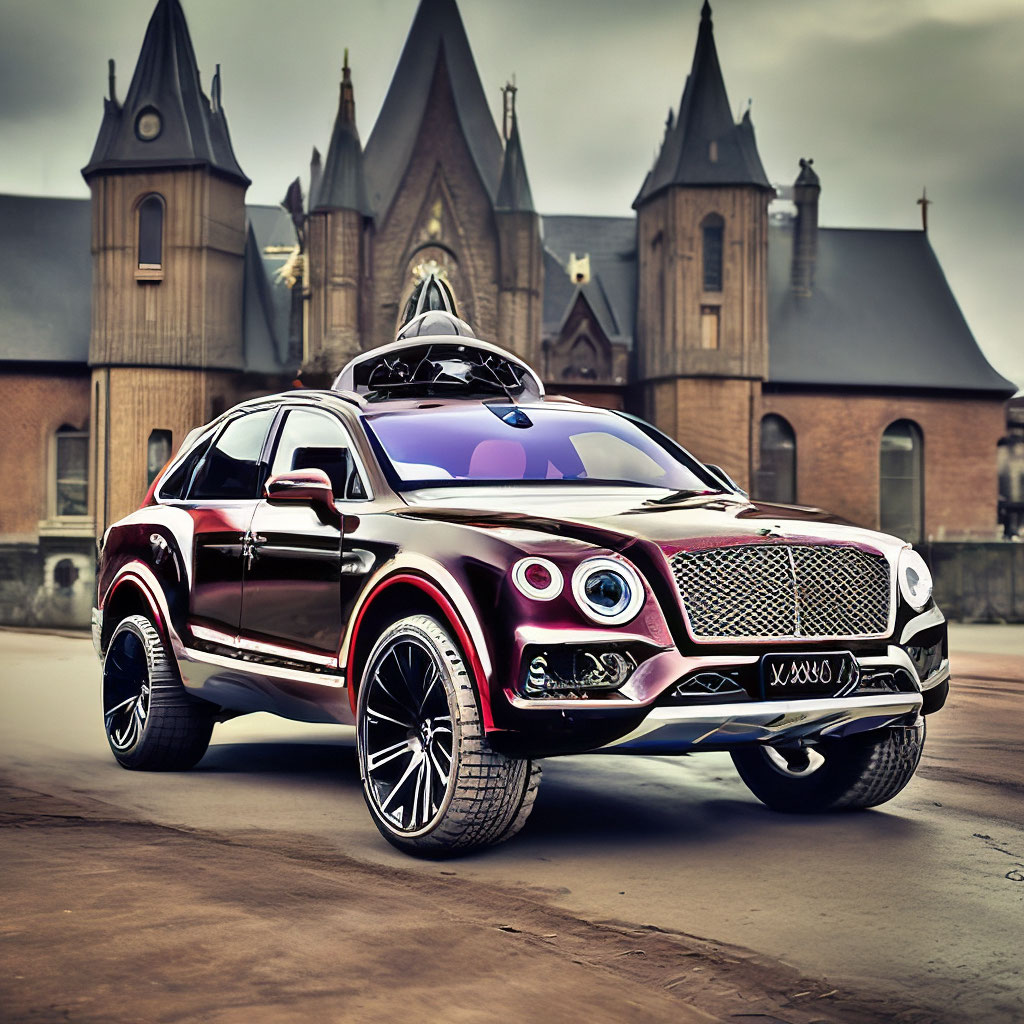 "Bentley Bentayga, gothic, off road style" — image created in Shedevrum