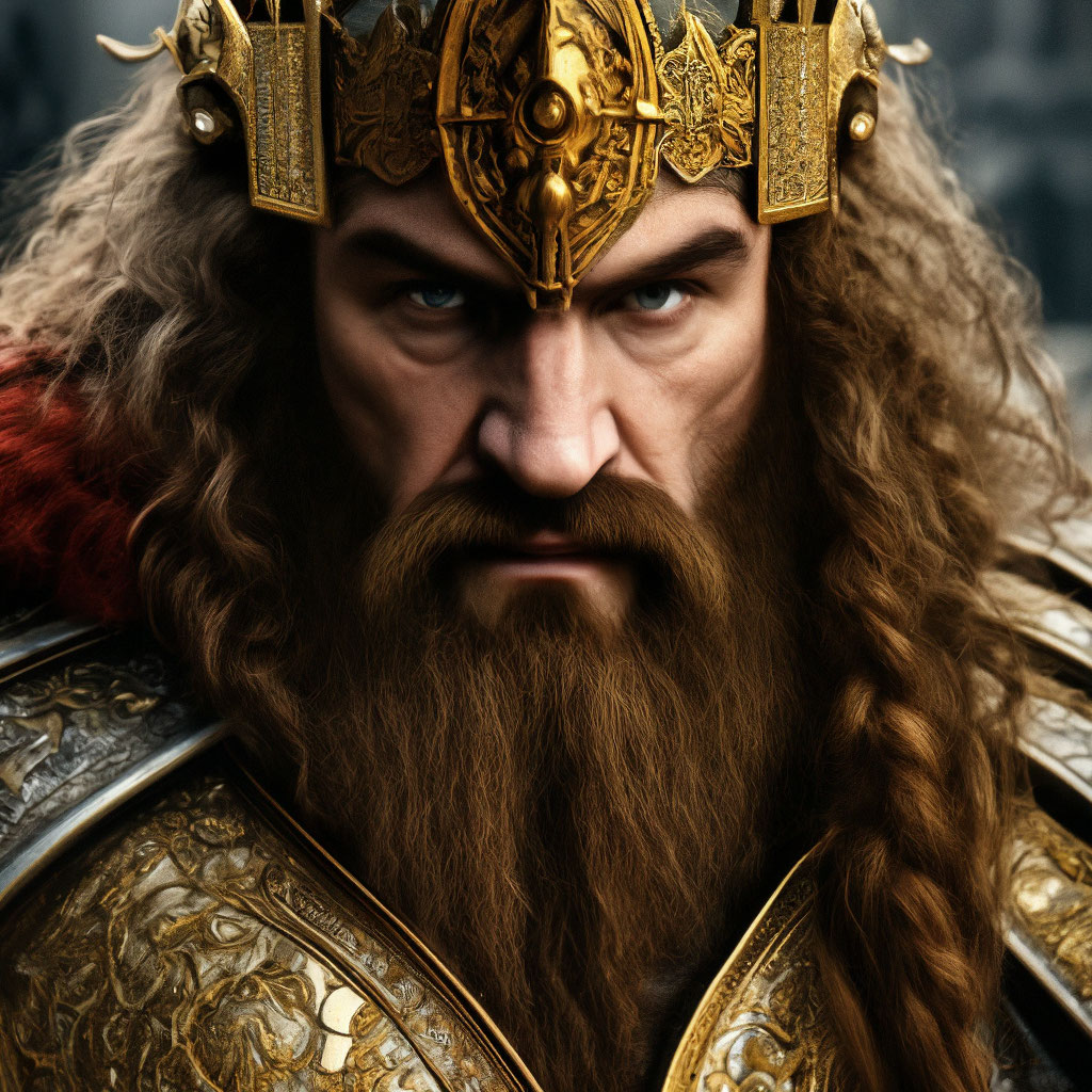 "The Lord of the Rings, dwarf ruler Dain II Zheleznostop, engraving ...