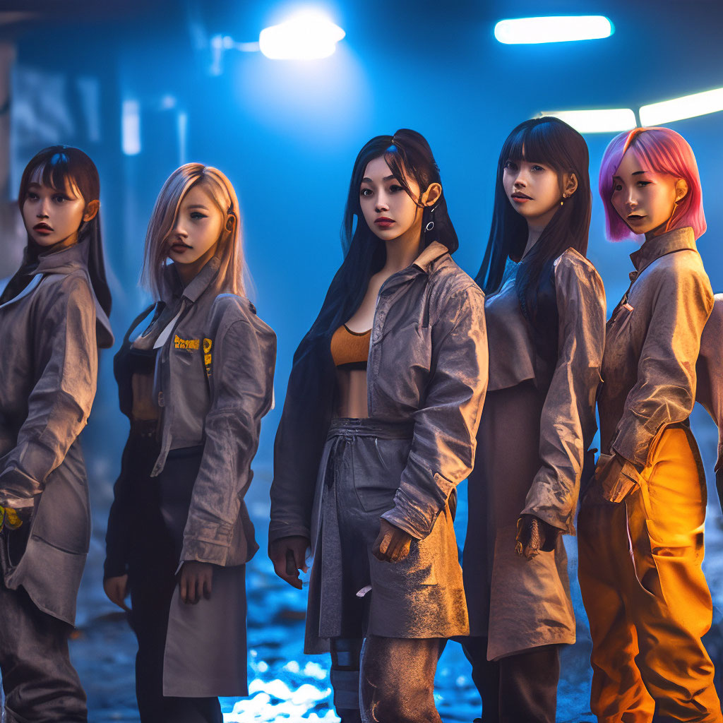 "Kpop group, 6 people, aesthetically pleasing, beautiful, realistic ...