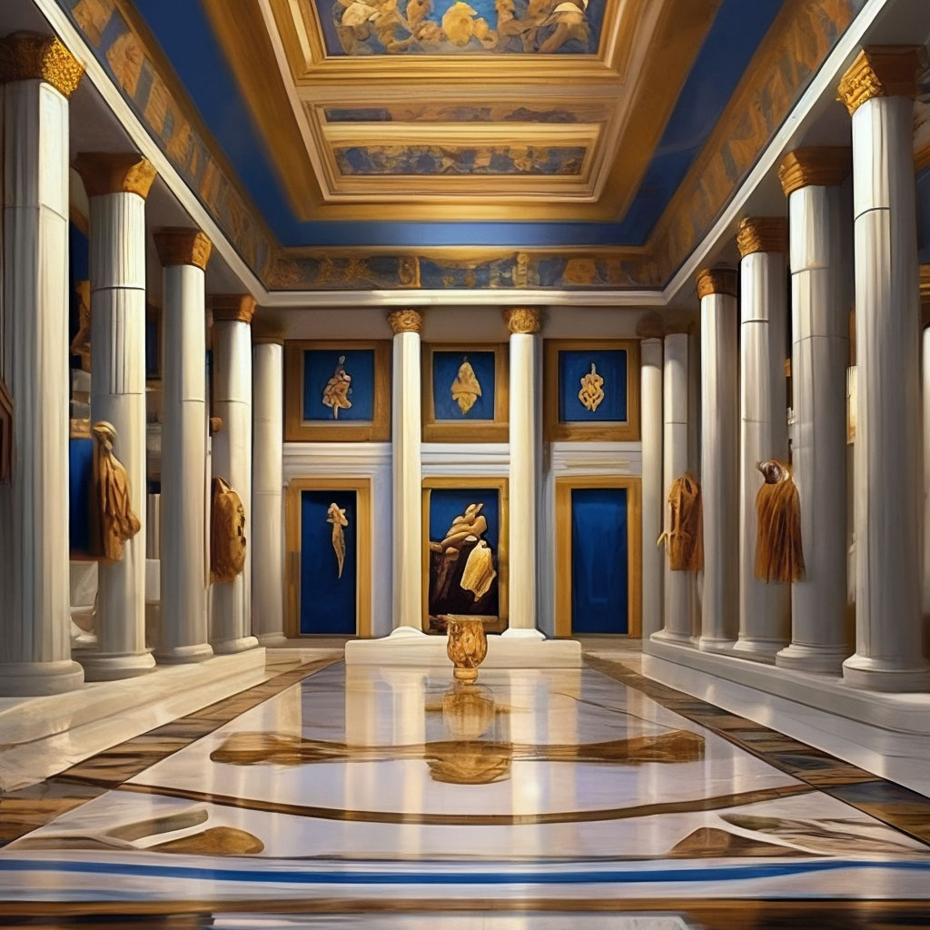 "In the Greek hall, in the Greek hall, they saw what they had not seen ...