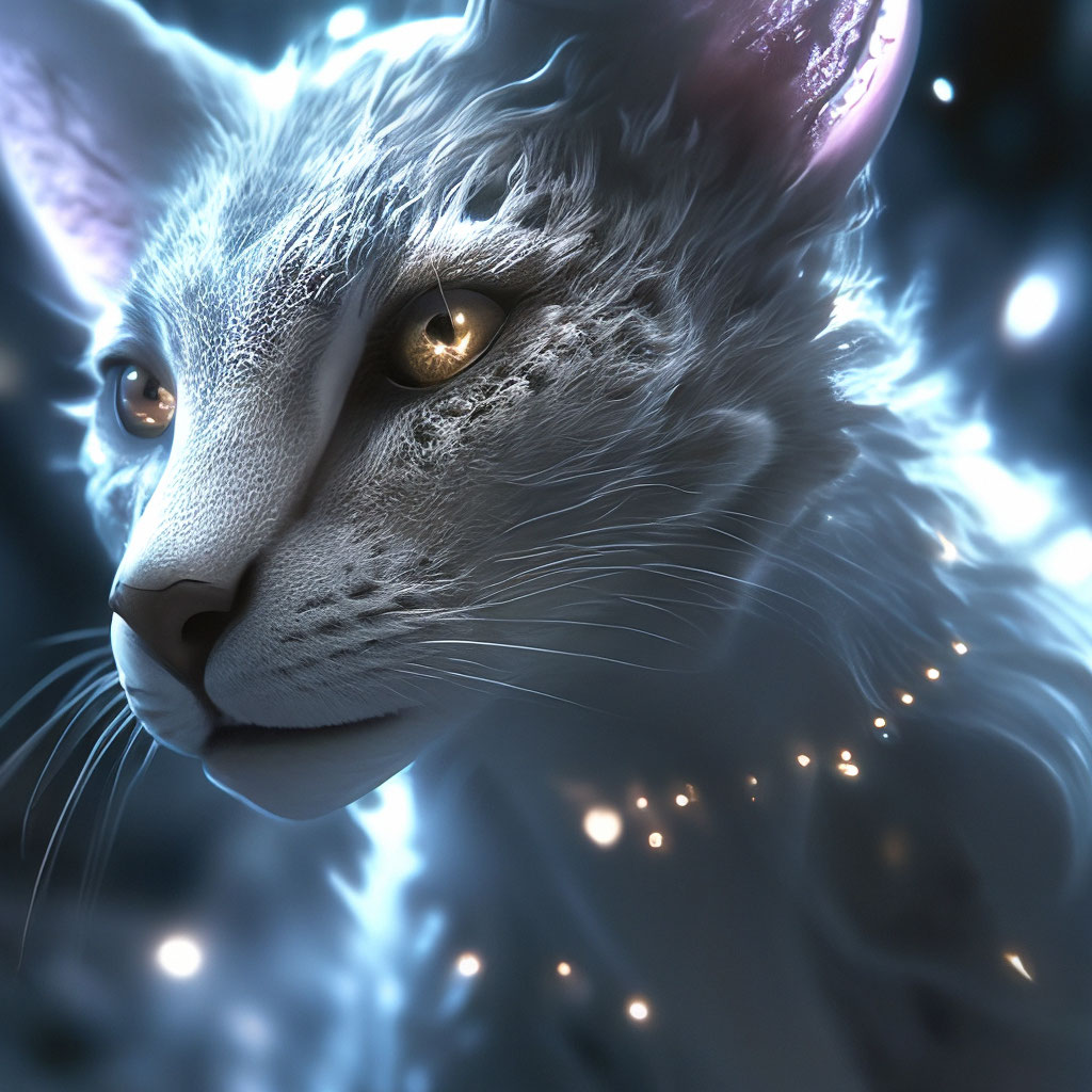 "Mythical,unreal, creature,ferret,photorealism, hyperdetalization of ...