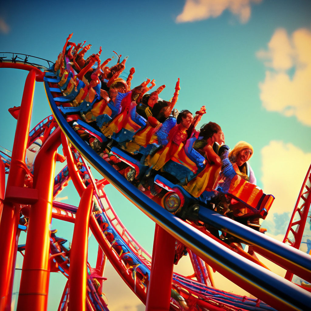 "Roller coaster" — image created in Shedevrum