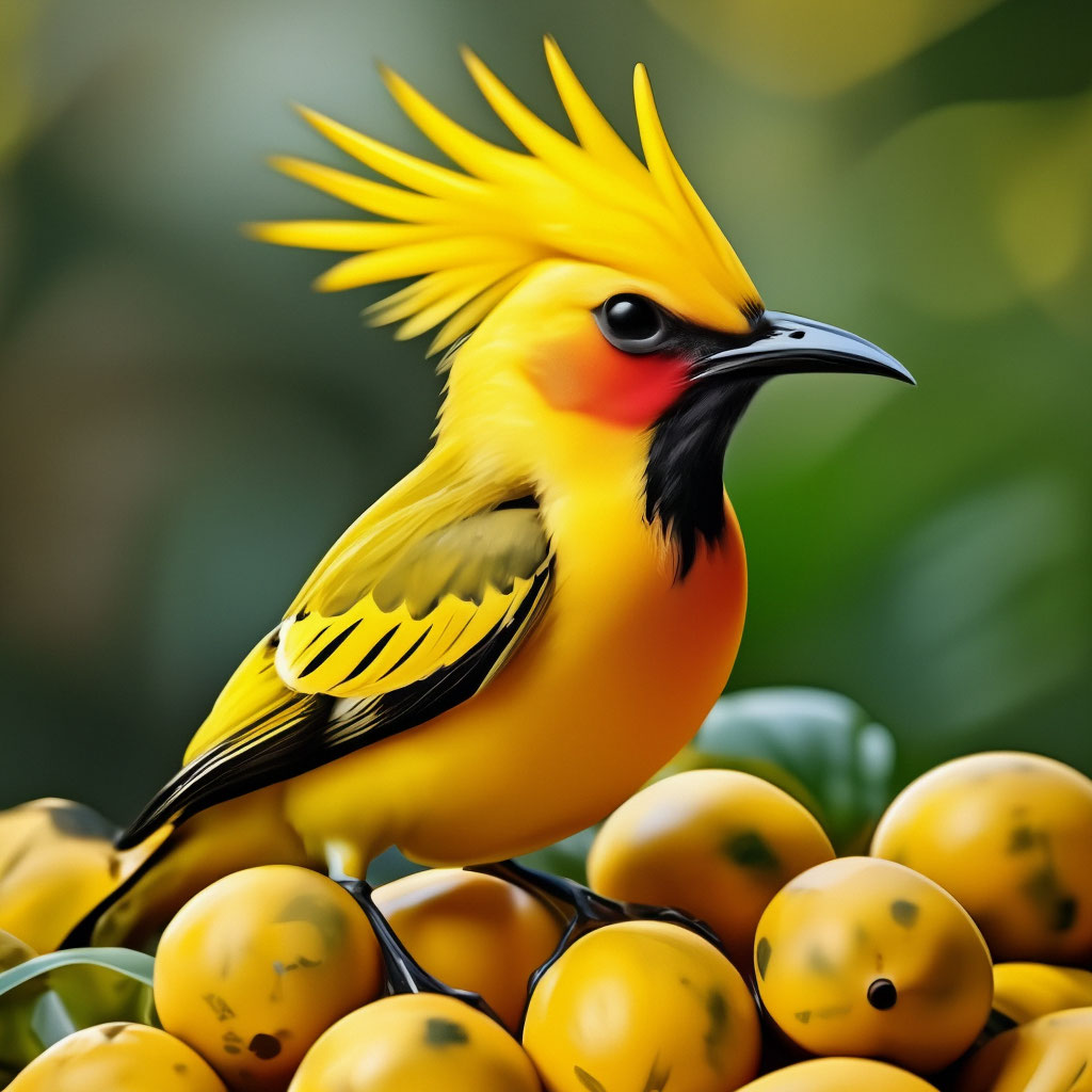 "🐥 Beautiful Mango bird from Zabist, completely yellow bird with a ...