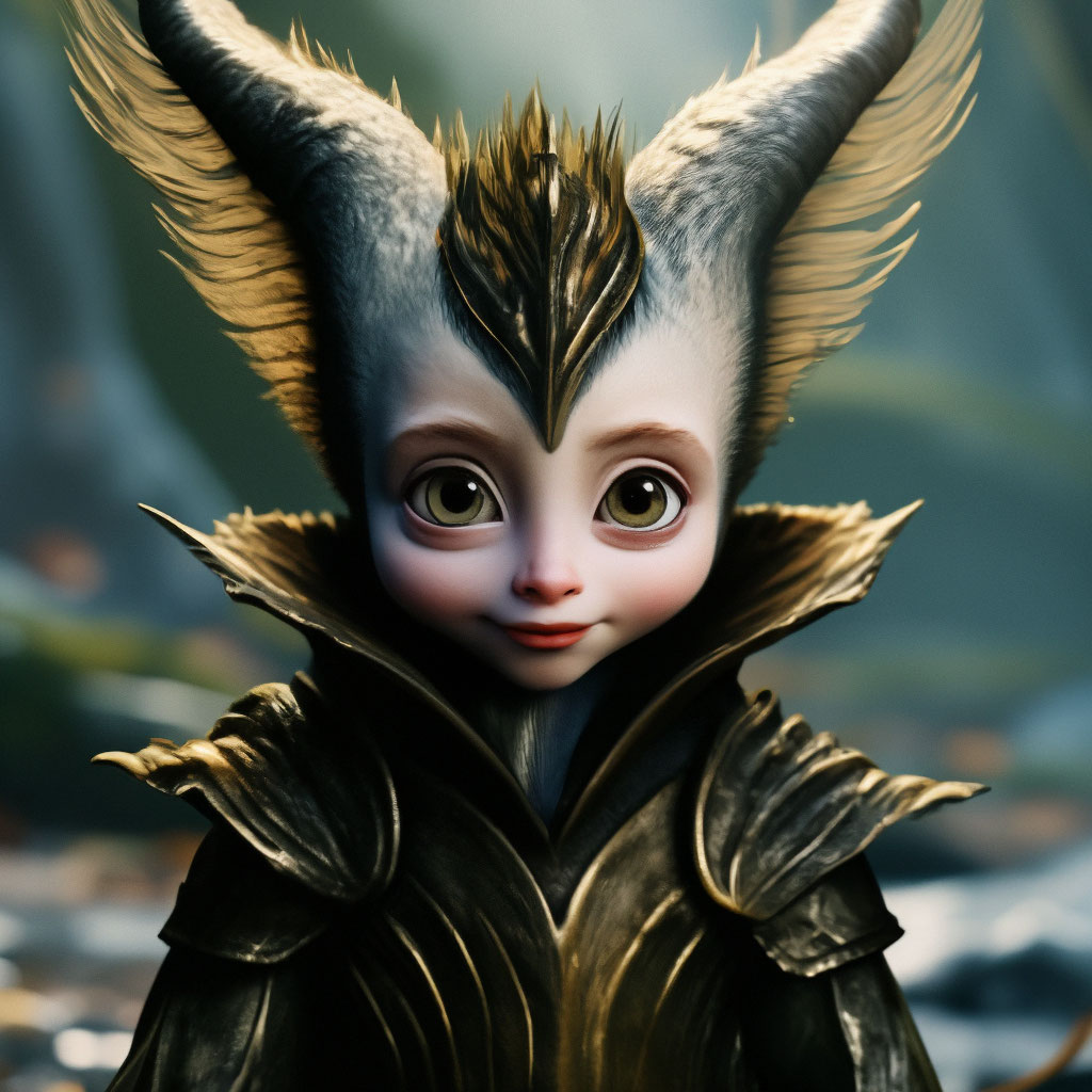 "Baby pinto from Maleficent" — image created in Shedevrum
