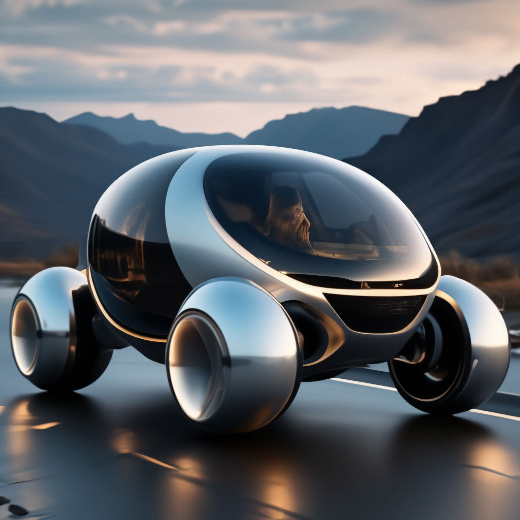 "The car is designed to travel on spherical spheres instead of wheels ...