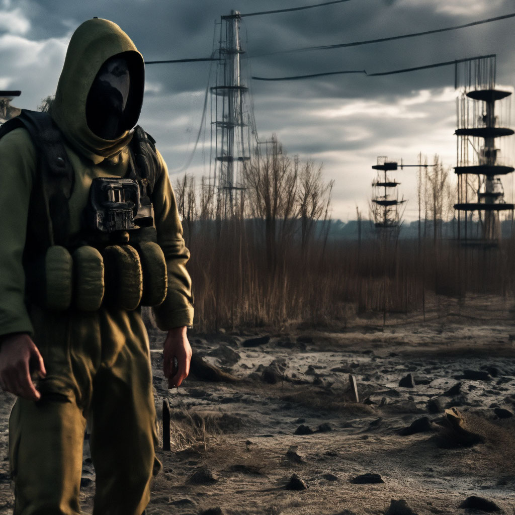 "Stalker from Chernobyl" — image created in Shedevrum