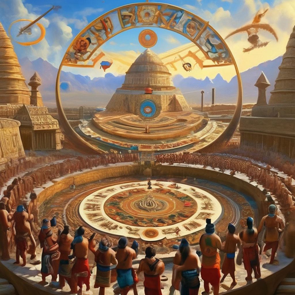 "The Calendar Circle of the ancient Aryans" — image created in Shedevrum