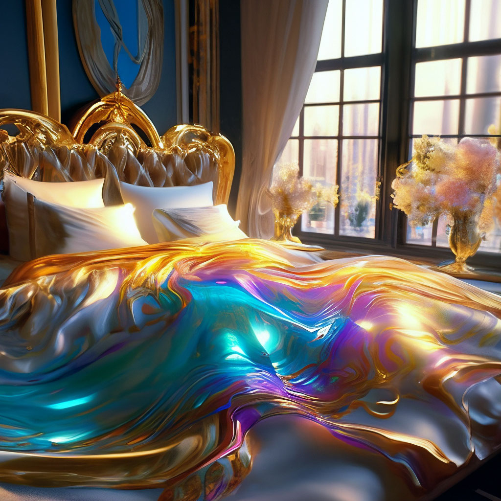 "The bed is beautiful, the wind blows a whirlwind of colors into the ...
