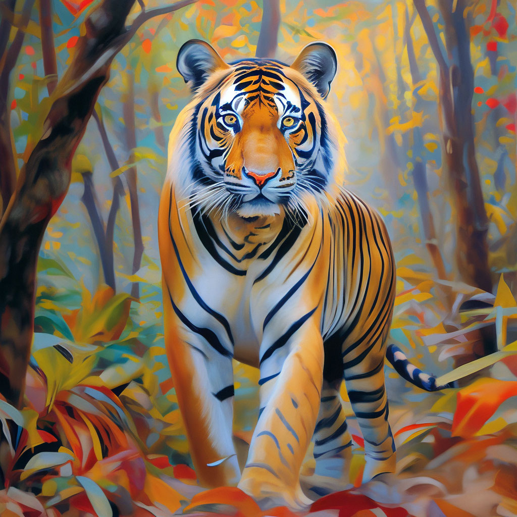 "Fabulous bengal tiger" — image created in Shedevrum