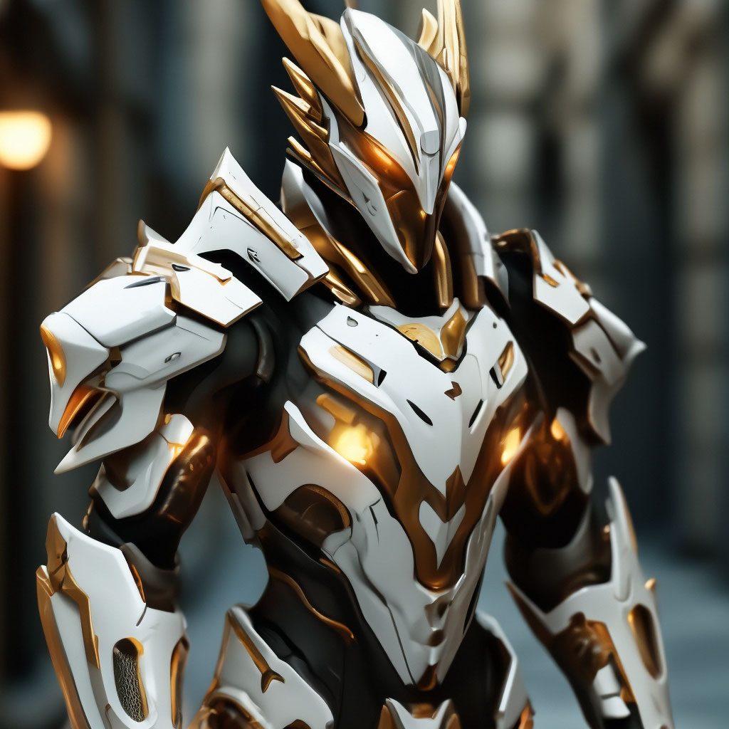 "Lightweight modern dragon armor, concept" — image created in Shedevrum