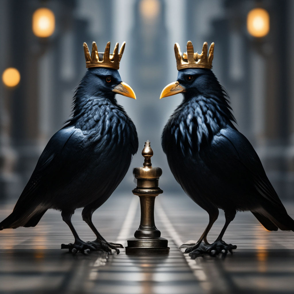 "There is a king between two huge rooks, aesthetically pleasing ...
