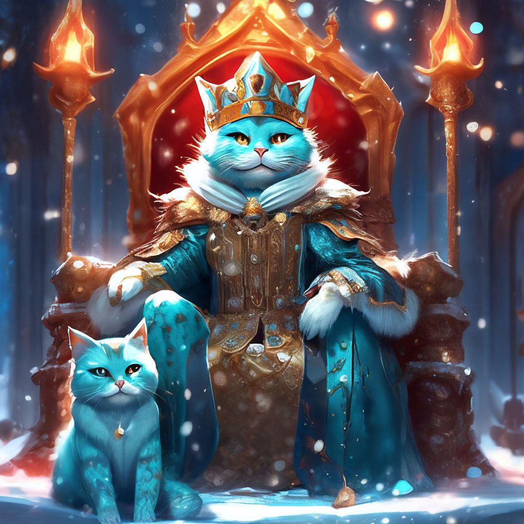 "The king and the jester, the king with the crown sits on the throne ...