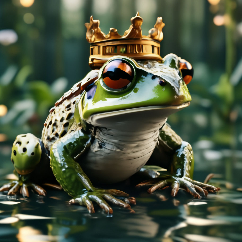 "The frog princess" — image created in Shedevrum