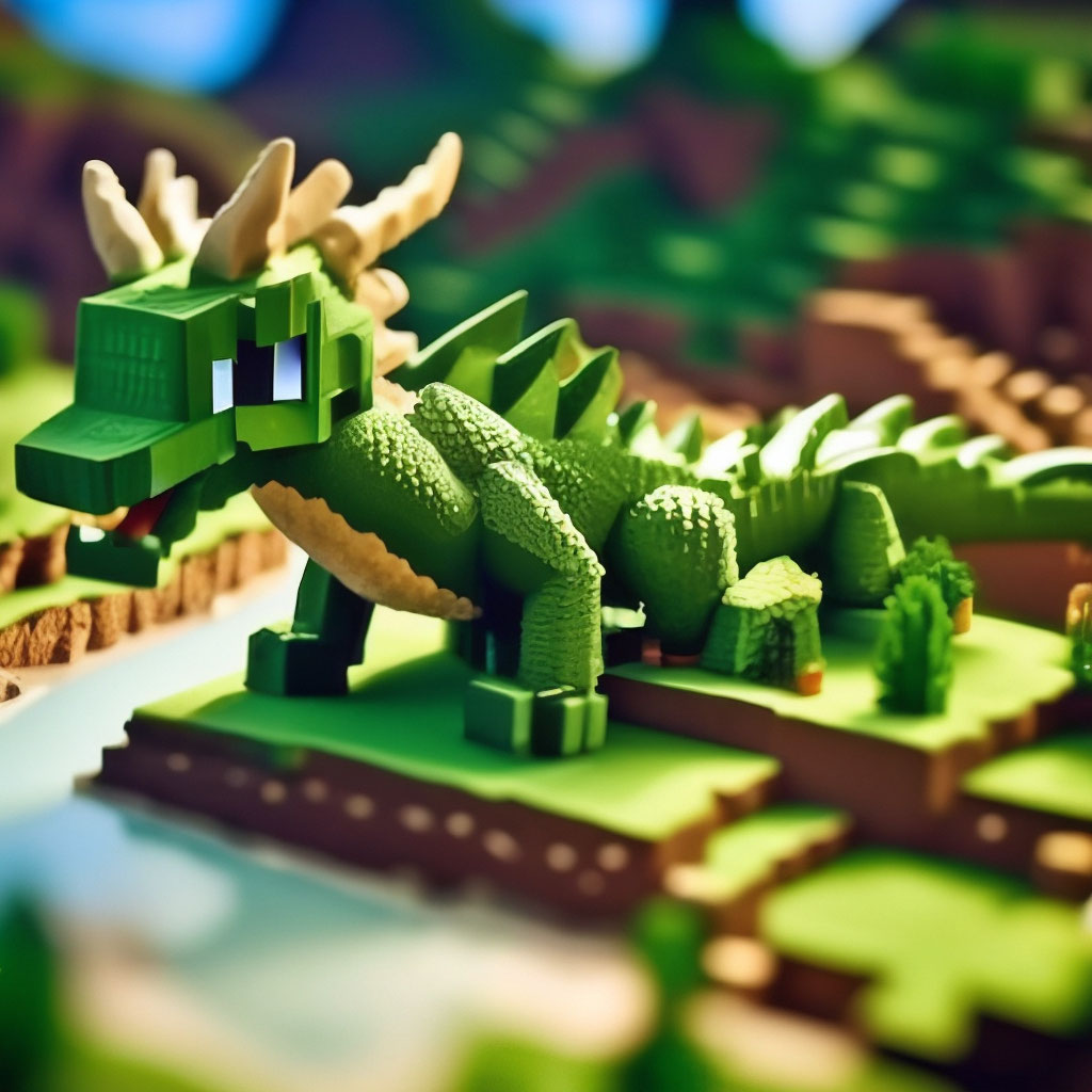 "Minecraft dragon, beautiful, minecraft style, 4k, high resolution ...