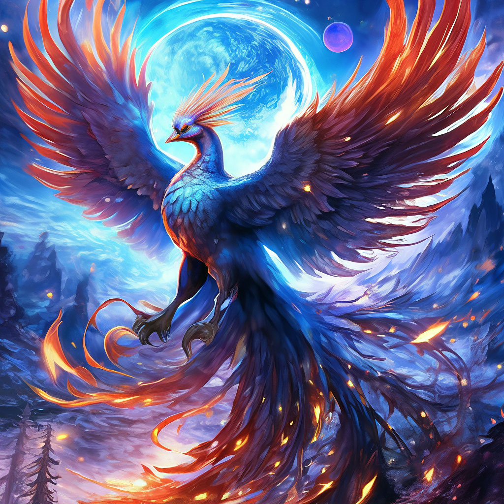 "Phoenix,epic,fabulous landscape,3d,horror, 16k,surrealism,careful ...