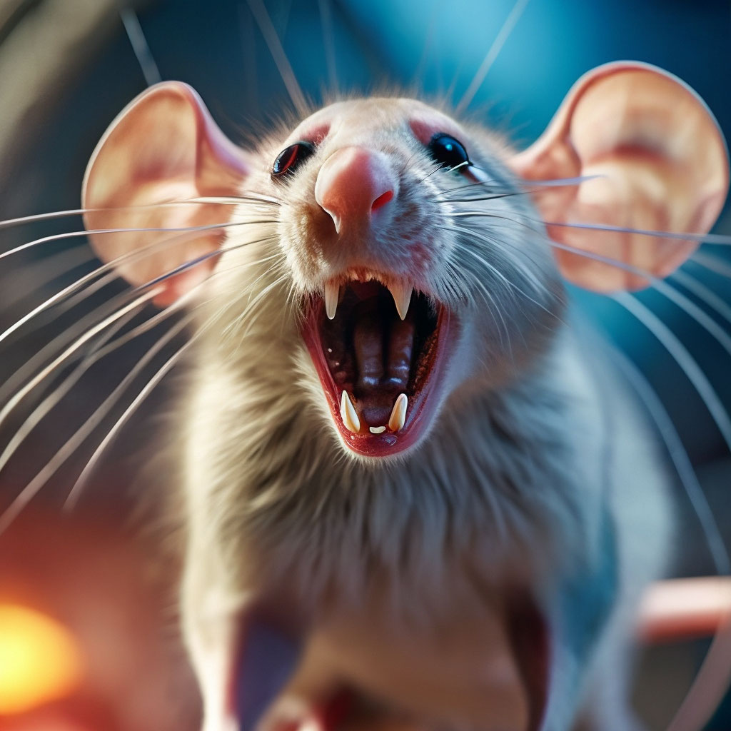 "Super screamer exophthalmos rats" — image created in Shedevrum