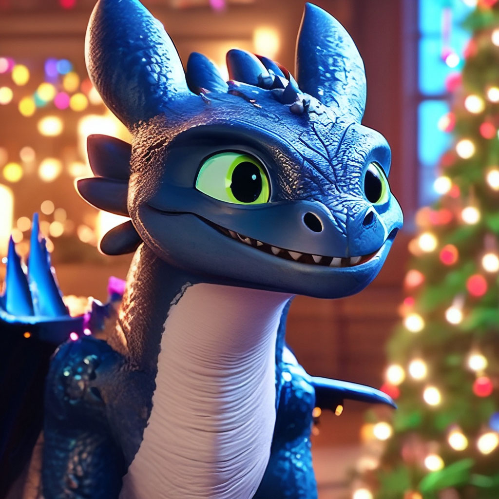 "Toothless, dragon, from the cartoon "How to train a Dragon" celebrates ...