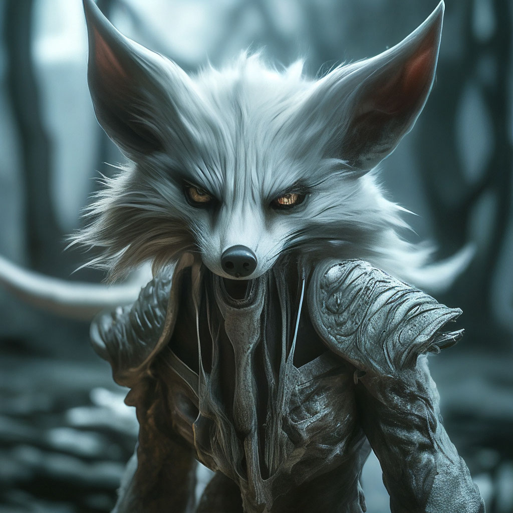 "The ghoul-fox professional photo, realistic, fantasy, high resolution ...