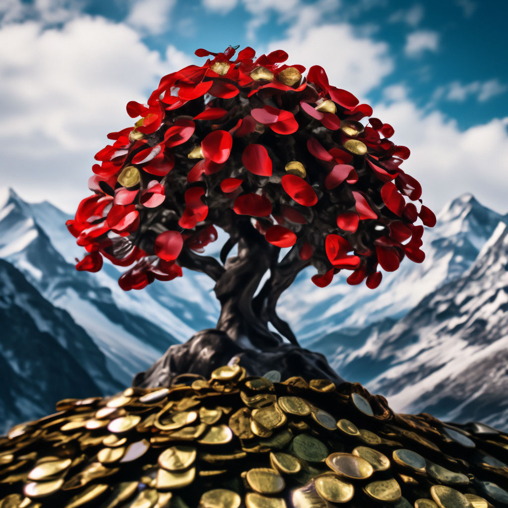 "The money tree is higher than the snow-capped mountains! 😁 + connected ...