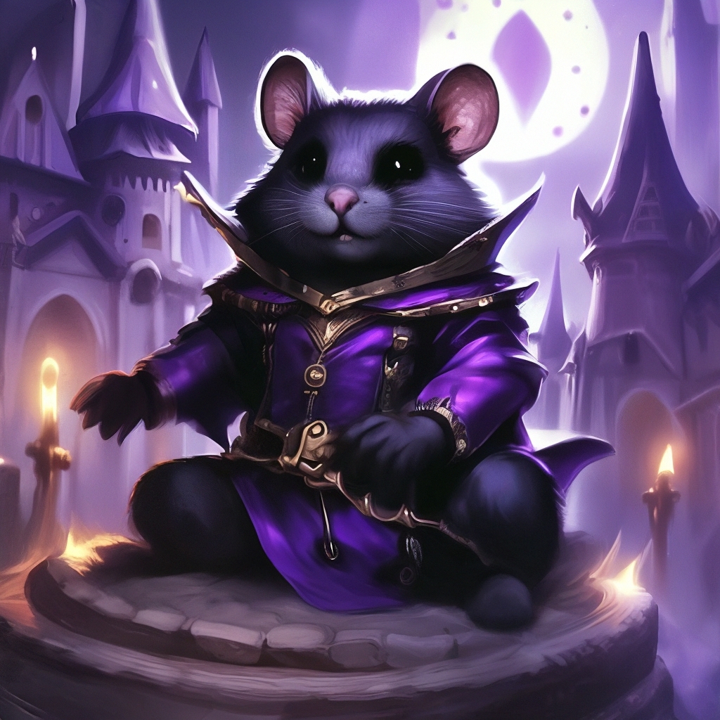 "The evil dark hamster is sitting in the castle of darkness the hamster ...