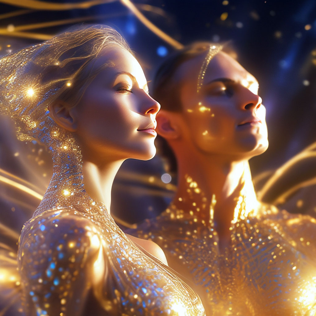 "Photorealism, microdetalization of faces and bodies. Two beautiful ...
