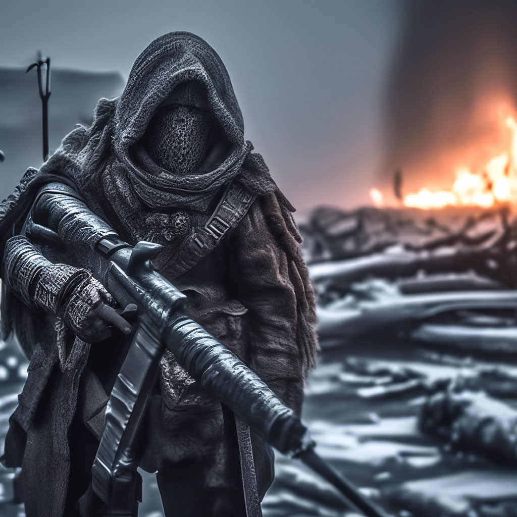 "Stalker sniper apocalypse pripyat black monsters hyperrealism darkness ...