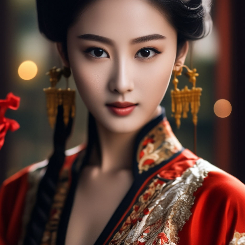 "A photo of a girl in the style of ancient China takes us into the ...