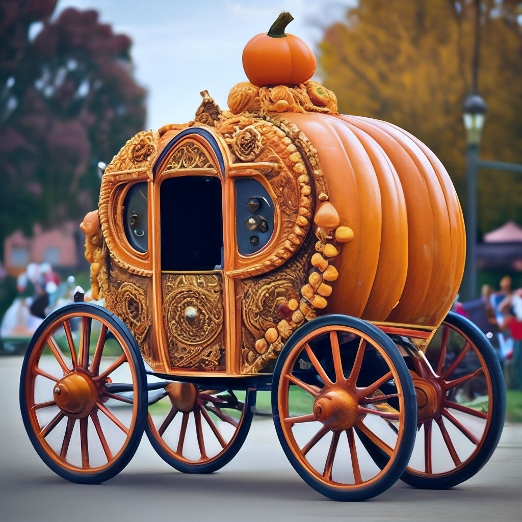 "Pumpkin carriage" — image created in Shedevrum