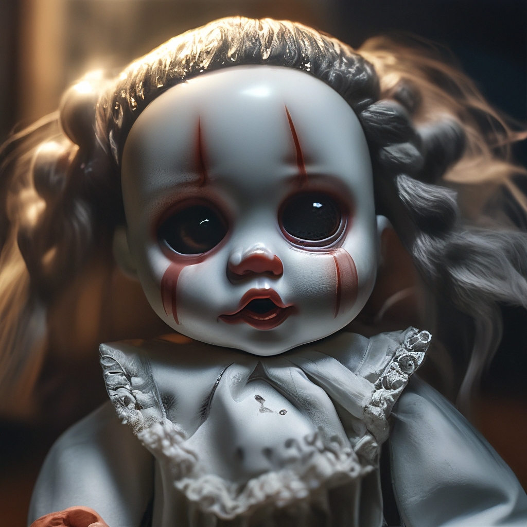 "Scary, ugly doll, horror, horror, mystery, atmosphere, realistic ...